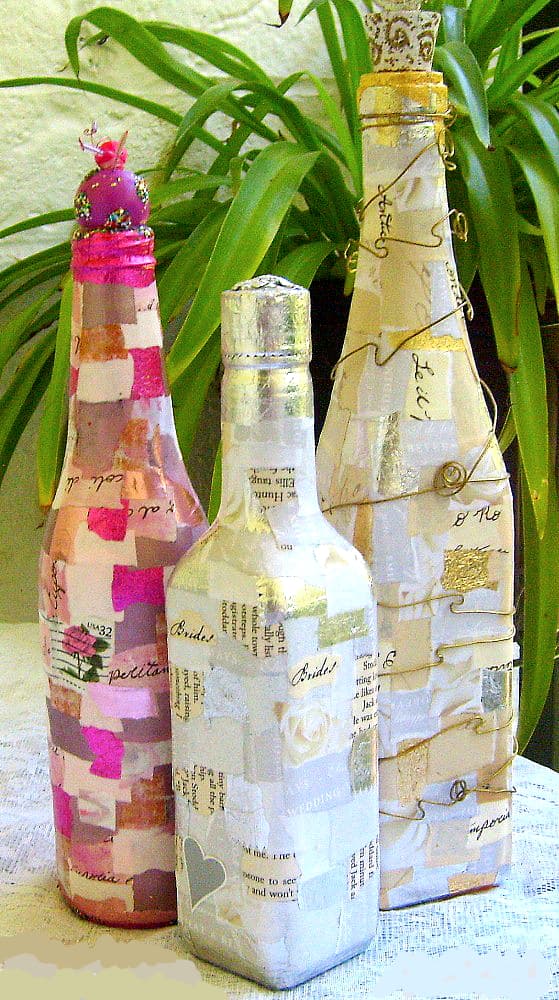 Patchwork Bottles Completed Projects The Lettuce Craft Forums
