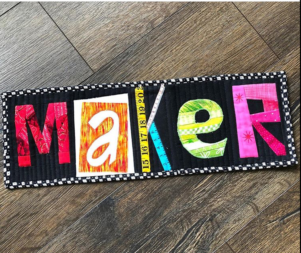 Maker ... a wonky word mini quilt - Completed Projects - the Lettuce ...