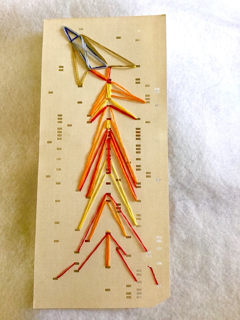 Embroidered computer punch card - Completed Projects - the Lettuce ...