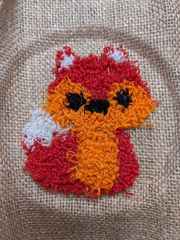 My first punch embroidery - little fox - Completed Projects - the ...