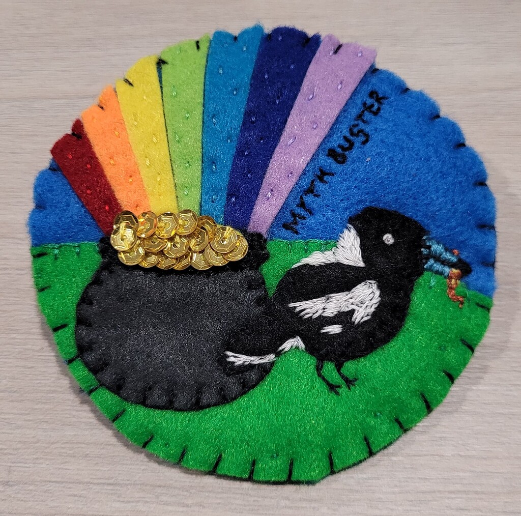 Mythbusting Magpie Merit Badge (in felt) - Completed Projects - the ...