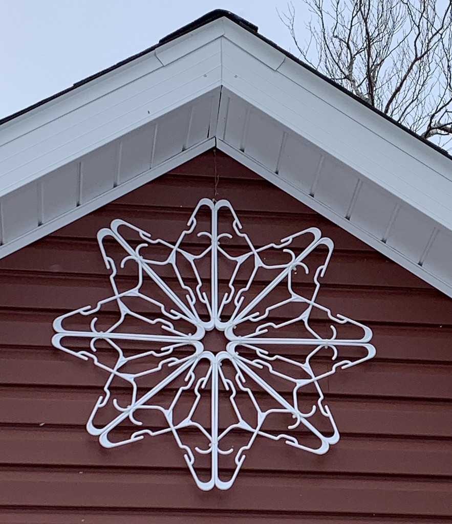 Snowflake made with plastic hangers - Completed Projects - the Lettuce ...