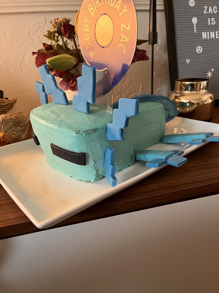 Axolotl birthday cake - Completed Projects - the Lettuce Craft Forums