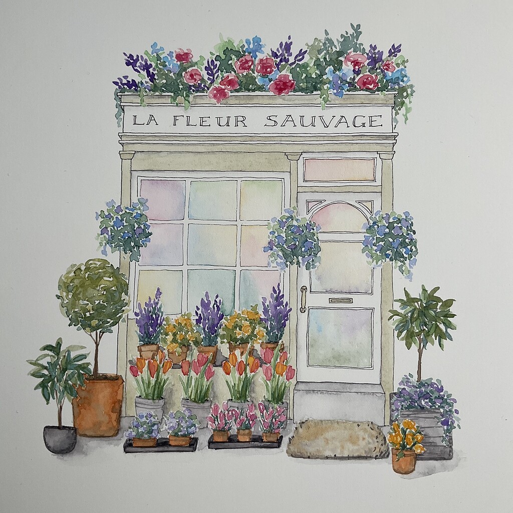 Florist shop watercolour - Completed Projects - the Lettuce Craft Forums