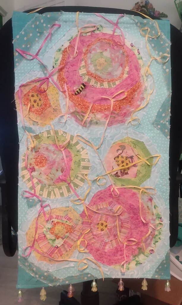 Flower fabric collage scrapplique - Completed Projects - the Lettuce ...