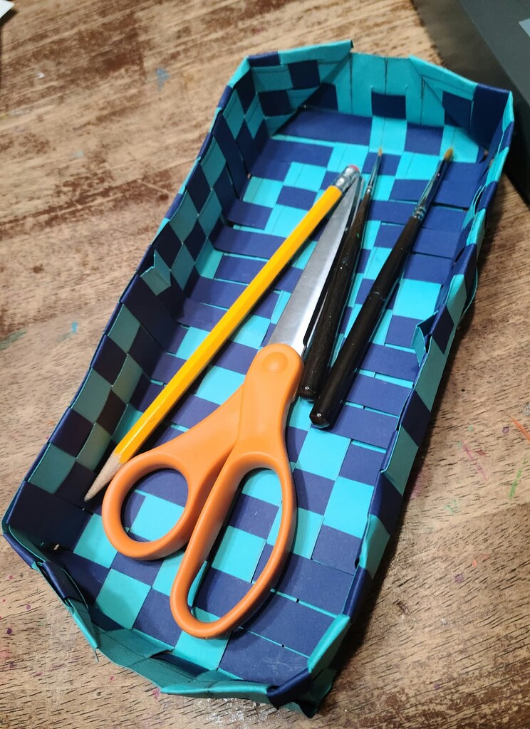 Paper Weaving Simple Origami Boxes for Kids - Completed Projects - the ...