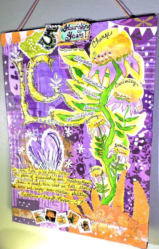 Lettuce Craft Turns 5 Wall Art Collage- High Five Challenge Entry ...